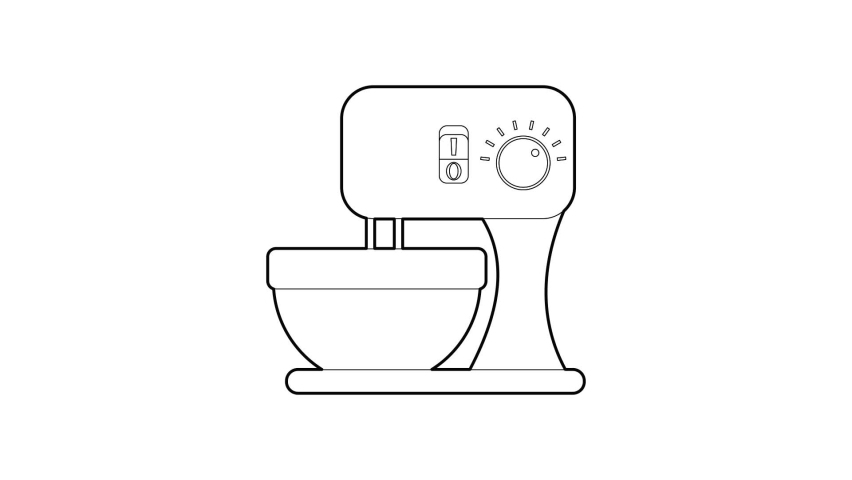 6 Stand mixer outline Stock Video Footage - 4K and HD Video Clips ...