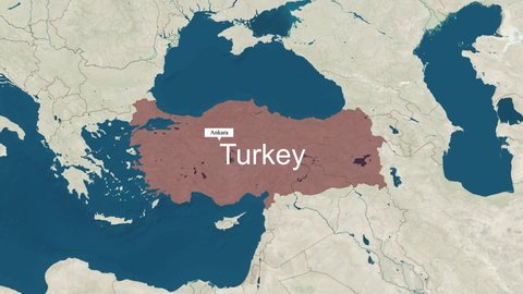Zoom Map Turkey Text Textless Flag Stock Footage Video (100% Royalty ...