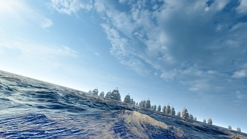 Fleet Moving Forward Sea Stock Footage Video (100% Royalty-free ...