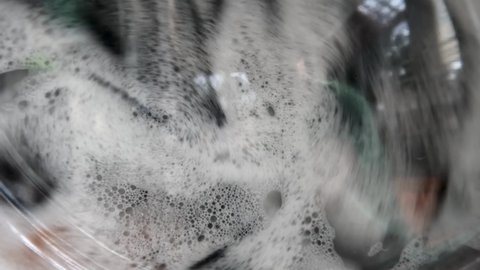 Movement Clothes Being Washed Front Loading Stock Footage Video (100% ...