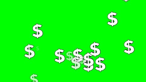 Flat Cartoon Rise Dollar Sign Animation Stock Footage Video (100% ...