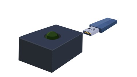 Connecting Usb Drive Device Animation Usb Stock Footage Video (100% ...