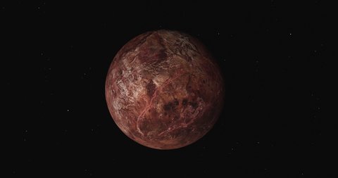 Cinematic Beautiful Makemake Rotating Space 4k Stock Footage Video (100 ...