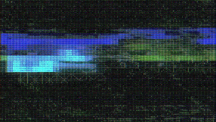 lower thirds TV static, noise, lost signal. Fast movie distortion waves ...