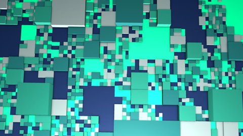 Background Abstract Cubic Shapes Motion Technological Stock Footage ...