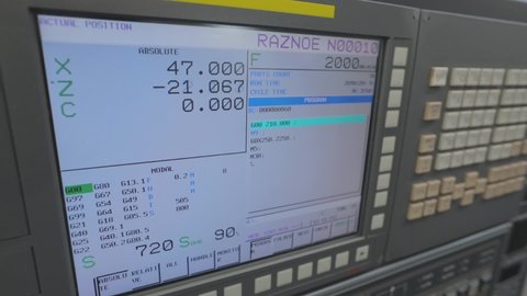 Control Panel Modern Machine Cnc Machine Stock Footage Video (100% ...
