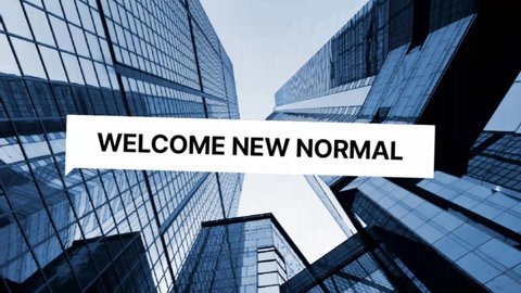 Illustration Footage Animated New Normal Text Stock Footage Video (100% ...