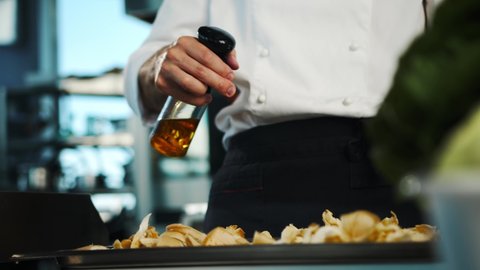 Restaurant Kitchen Portrait Male Chef Chef Stock Footage Video (100% ...