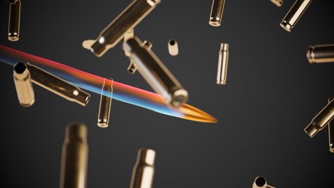 Many Bullet Shells Falling Down Live Stock Footage Video (100% Royalty ...