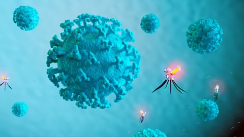 Animation Militarized Nanobots Destroying Bacteria Virus Stock Footage ...