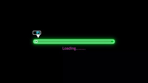 Loading Bar Downloading Bar Loading Screen Stock Footage Video (100% ...