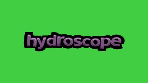 Green Screen Animation Video Written Hydroscope Stock Footage Video ...