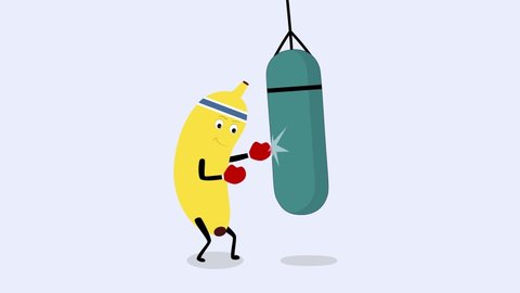 Banana Training Boxing Punching Bag Stock Footage Video (100% Royalty ...