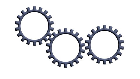 Simple Animation Black Cogwheel On White Stock Footage Video (100% ...