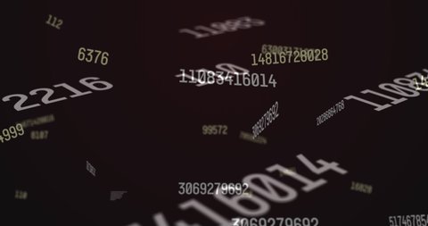 Animation Falling Numbers Over Dark Background Stock Footage Video (100 ...