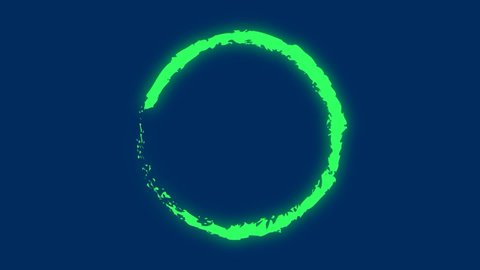 Simple Video Animation Green Glowing Circle Stock Footage Video (100% ...