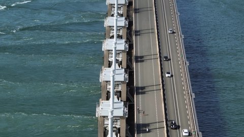 Sea Water Passing Through Storm Barrier Stock Footage Video (100% ...