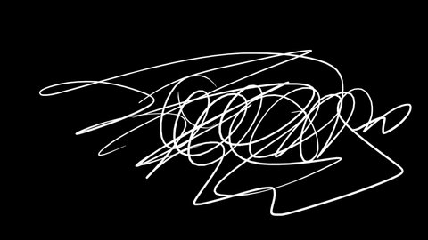 White Twisted Lines On Black Screen Stock Footage Video (100% Royalty ...