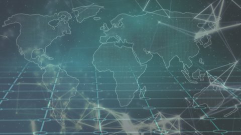 Animation Network Connections World Map Data Stock Footage Video (100% Royalty-free) 1092922145 ...