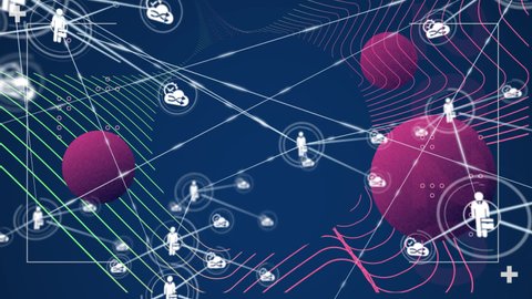 Animation Computer Icons Interconnecting Lines Over Stock Footage Video (100% Royalty-free ...