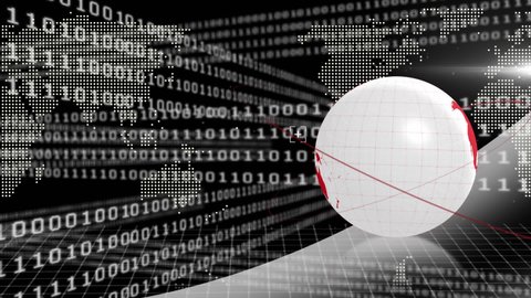 Animation Digital Globe Rotating Over World Stock Footage Video (100% Royalty-free) 1092931105 ...