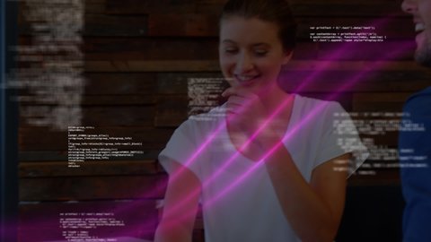 Animation Digital Programming Code Loop Over Stock Footage Video (100% ...