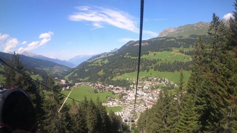 Cable Car Ride Canton Grisons Gondola Stock Footage Video (100% Royalty ...