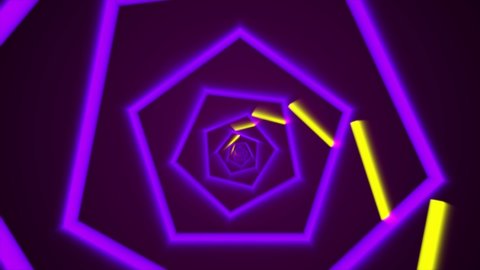 Animated Rotating Purple Element Color Pentagon Stock Footage Video ...