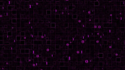 Animated Binary Pink Color Abstract Box Stock Footage Video (100% ...