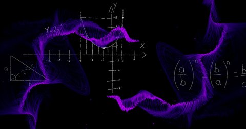 Animation Math Formulas Purple Smoke On Stock Footage Video (100% ...