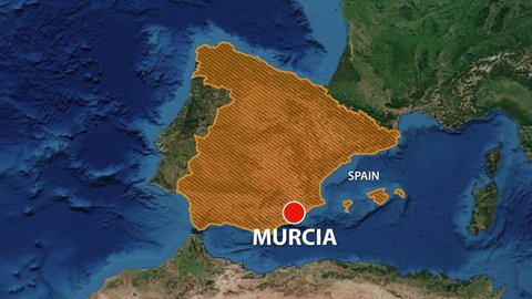 Designation Borders Spain On Map Mark Stock Footage Video (100% Royalty ...