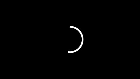 Loading Circle Icon Animation On Black Stock Footage Video (100% ...