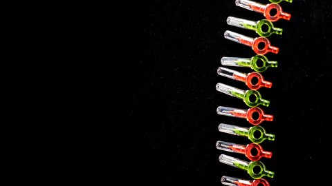 Lots Interdental Brushes Shot On Black Stock Footage Video (100% ...