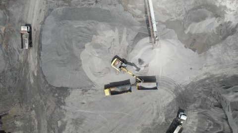 Excavator Scooping Rocks Stone Construction Stock Footage Video (100% ...