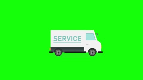 Service Van Animation Moving On Studio Stock Footage Video (100% ...