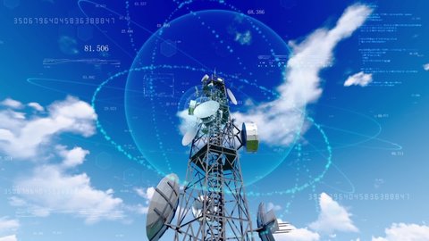 5g Mobile Network Communication Base Station Stock Footage Video (100% ...