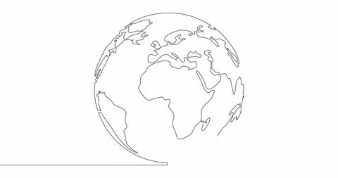 89 One line globe drawing Stock Video Footage - 4K and HD Video Clips ...