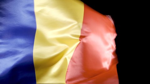 National Romanian Flag Black Background Romanian Stock Footage Video ...