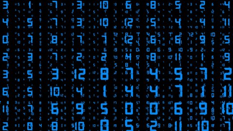Computer Calculating Background Blue Code On Stock Footage Video (100% ...