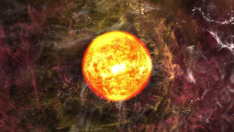 Sun Outer Space Sun Spinning Deep Stock Footage Video (100% Royalty ...