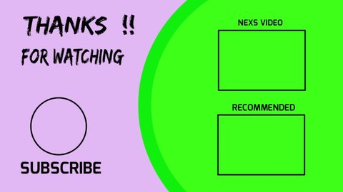 Animation End Screen Modern Art Style Stock Footage Video (100% Royalty ...