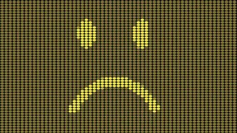 Sad Face Shape Digital Dots Stock Footage Video (100% Royalty-free ...