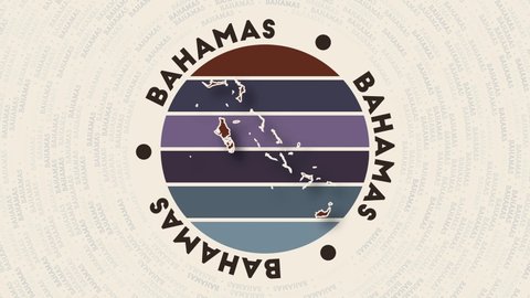 Bahamas Logo Intro Badge Circular Name Stock Footage Video (100% ...