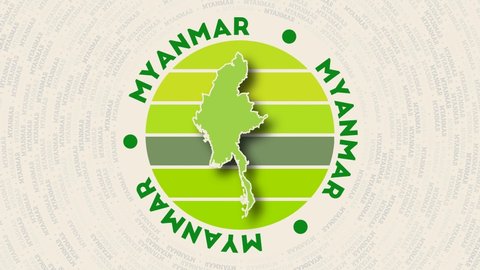 Myanmar Logo Intro Badge Circular Name Stock Footage Video (100% ...