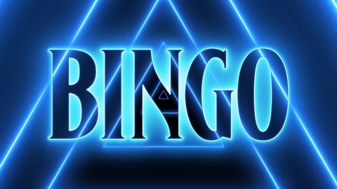Bingo Animated Motion Graphics Background Neon Stock Footage Video (100 ...