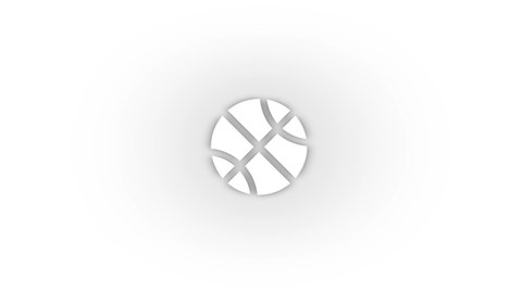 White Ball Icon Shadow Isolated On Stock Footage Video (100% Royalty ...