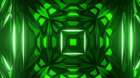 Rotating Abstract Animation Emerald Cube Line Stock Footage Video (100% ...