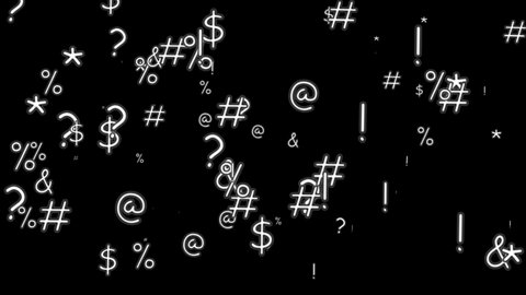 White Symbols On Transparent Background Stock Footage Video (100% ...