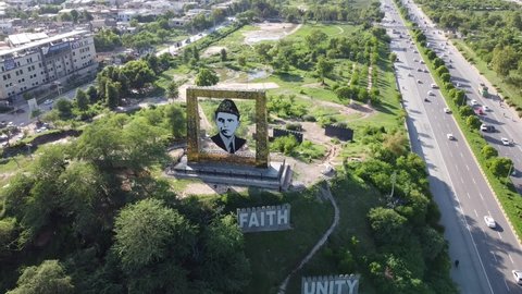 Qaid Azam Portrait Islamabad Highway Islamabad Stock Footage Video (100 ...