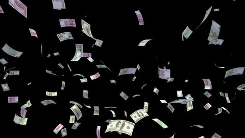 Money Falling Black Background Stock Footage Video (100% Royalty-free ...